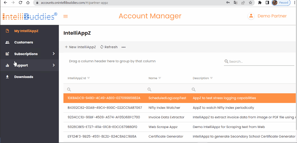 Manage your Partner Account | IntelliBuddies® Documentation Portal