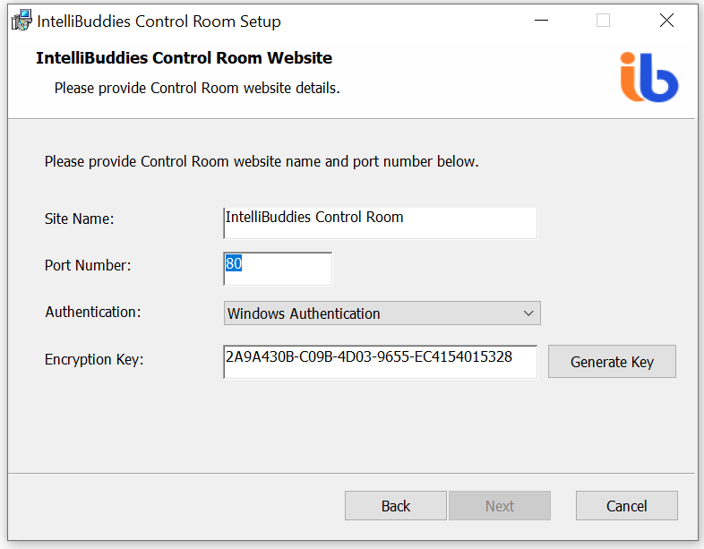 Control Room - Installation | IntelliBuddies® Documentation Portal