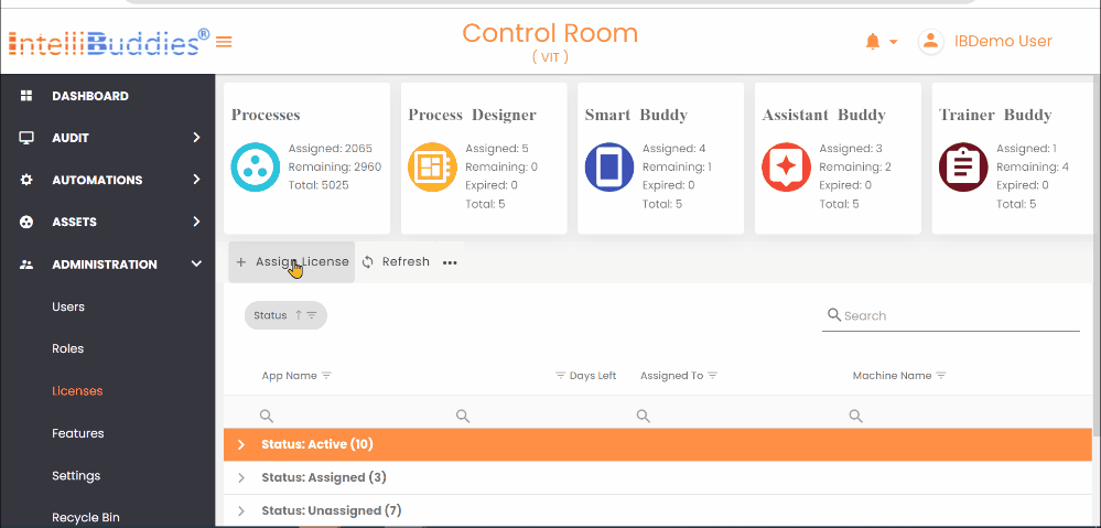 Licensing | IntelliBuddies® Documentation Portal