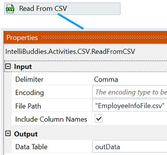 Using CSV Activities | IntelliBuddies® Documentation Portal